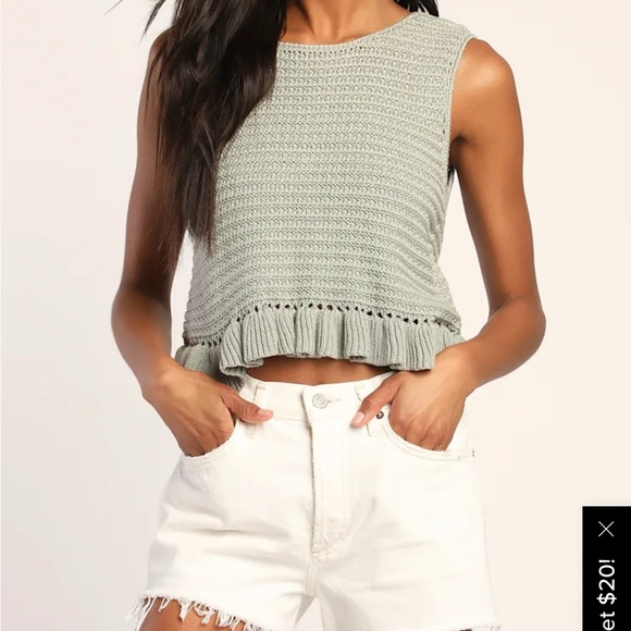 Lulus | Tops | Lulus Sage Green Knit Top | Poshmark